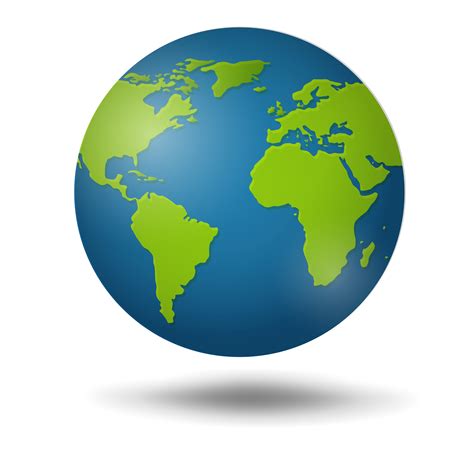 Earth Globe Isolated On White Background 594400 Vector Art At Vecteezy