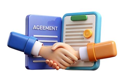 Flat Isolated Handshake And Contract Agreement Concept In Operational