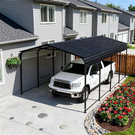 Goldhydroin 12 Ft X 20 Ft Outdoor Galvanized Steel Carport Heavy