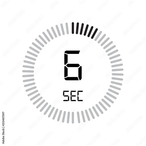 The 6 Seconds Icon Digital Timer Clock And Watch Timer Countdown