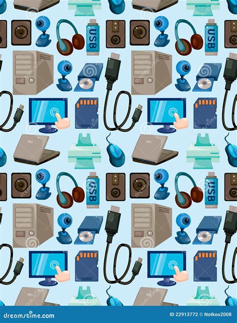 Seamless Computer Pattern Stock Vector Illustration Of Chip