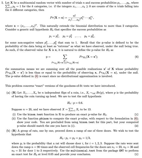 Let X Be A Multinomial Random Vector With Number Of Chegg