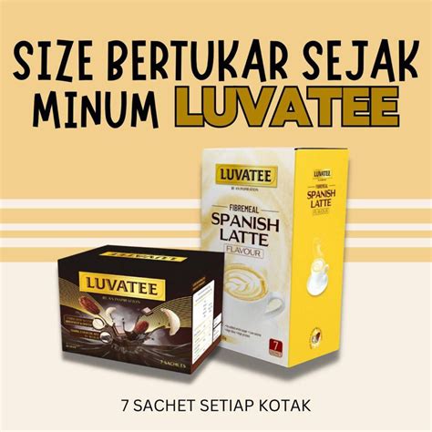 Luvatee Spanish Latte Luvatee Dark Chocolate Luvatee Honey Lemon Kurus Langsing Shopee Singapore