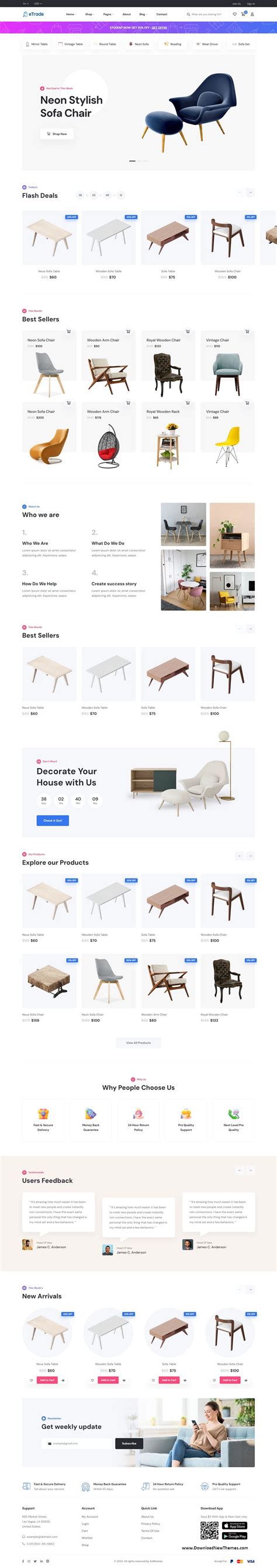 Furniture Shop Multipurpose Ecommerce Nextjs Template