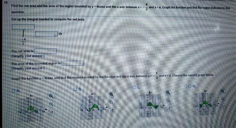 Solved Find The Net Area And The Area Of The Region Bounded