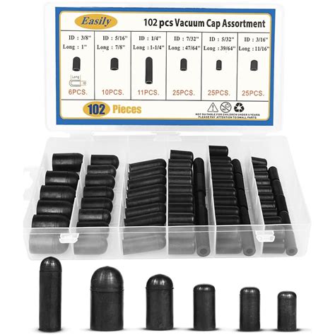 2mo Finance Rubber Vacuum Caps Plug Kit 102 Pcs Assorted Vacuum