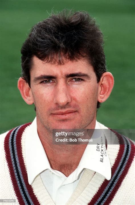 Sport Cricket Circa 1990s A Portrait Of Somerset And Englands