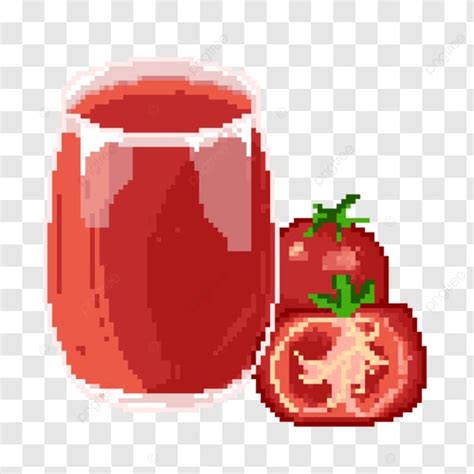 토마토 쥬스 토마토 쥬스 마시다 픽셀 아트 Png 일러스트 및 Psd 이미지 무료 다운로드 Pngtree