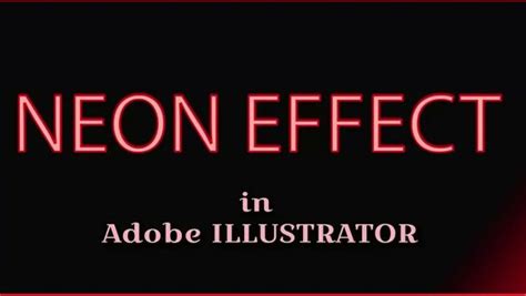 How To Create A Neon Text Effect In Adobe Illustrator EroFound