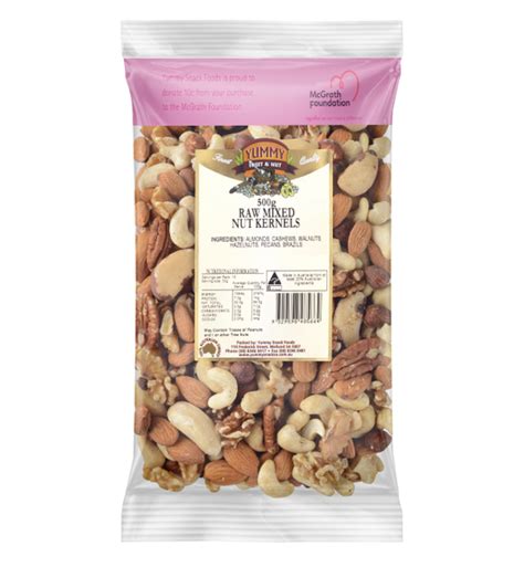 Yummy Snack Mixed Nut Kernels Raw 500g Adelaide Fresh Fruiterers Morphett Vale