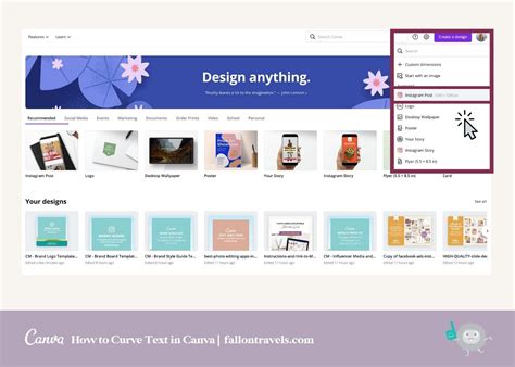 How To Curve Text In Canva With Just One Click — Fallon Travels