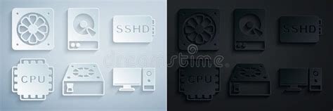 Set Computer Cooler Sshd Card Processor With Cpu Monitor Hard Disk