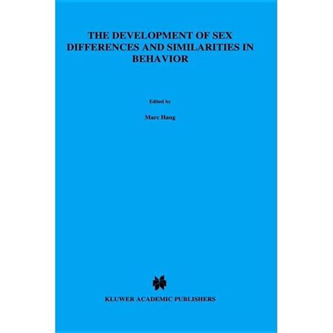 Nato Asi Series Series C Mathematical The Development Of Sex Differences And Similarities In