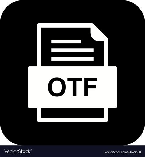 Otf File Document Icon Royalty Free Vector Image