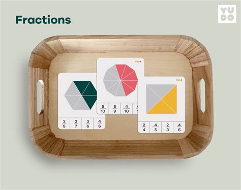 Geometry Fractions Clip Cards Yudo Montessori