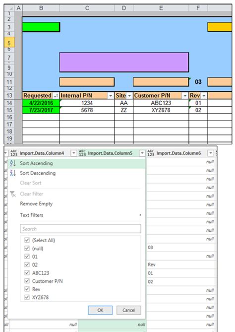 Powerquery Using Power Query On Excel Workbooks With Autofilter Pulls