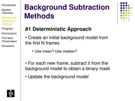 Ppt Background Subtraction For Urban Traffic Monitoring Using Webcams Powerpoint Presentation