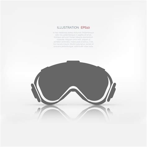 Premium Vector Ski Goggles Icon Vector Illustration