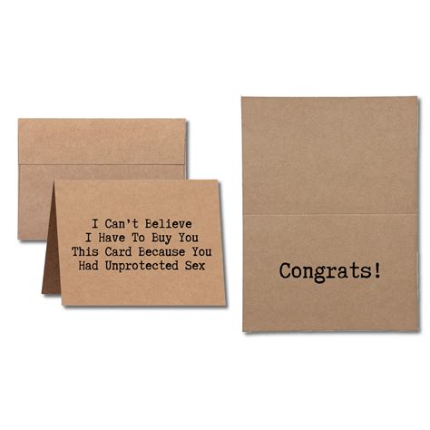Unprotected Sex Card Inappropriate Maternity Card Sarcastic