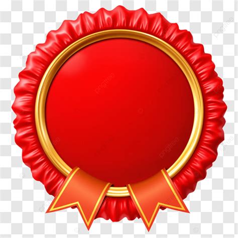 Red Ribbon Award Badge Empty Circle For Text Clip Art Red Ribbon
