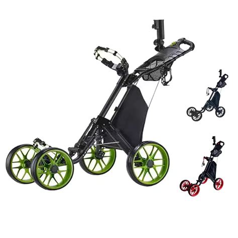 Wheel Golf Push Cart Convenient Hand Push Cart Aeswgof
