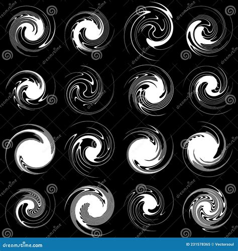 Spiral Swirl Twirl Volute Element Whirlpool Whirlwind Effect Stock