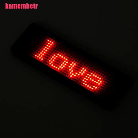 Programmable LED Digital Scrolling Message Name Tag Id Badge BeeCost