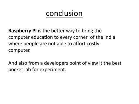 Raspberry Pi Seminar Pptx
