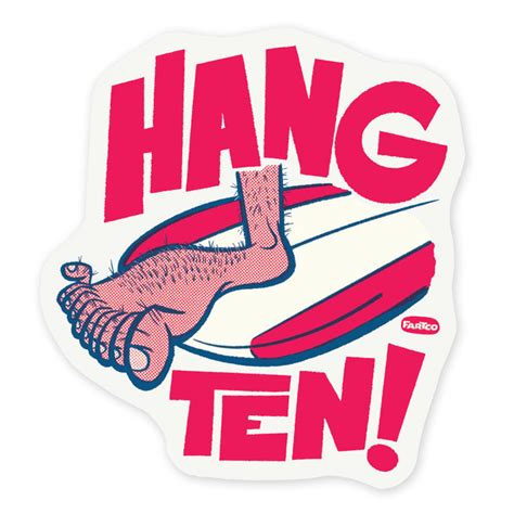 Hang 10 Sticker Fartco Inc