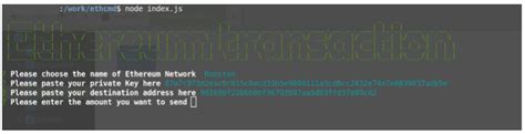 how to commit ethereum transaction using command line