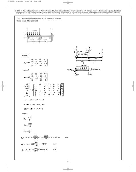 Solution Solution Manual Structural Analysis R C Hibbeler 6th Lec 15
