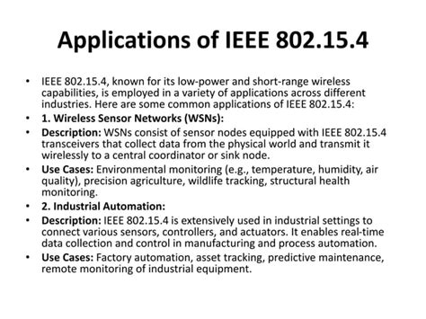 Ieee 802 15 4 Is A Wireless Communication Standard That Was Specifically Designed For Low Rate