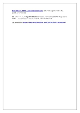 PPT PSD To HTML CSS Conversion Services PowerPoint Presentation Free Download ID