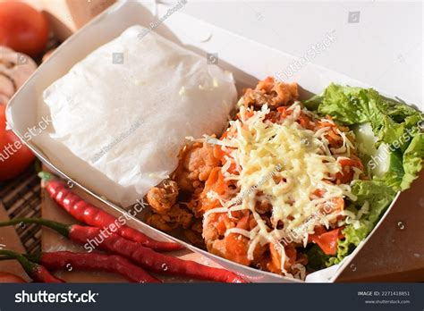 Ayam Geprek Indonesian Spicy Fried Chicken Stock Photo Shutterstock