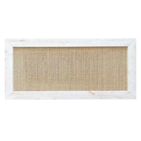 Tête De Lit En Raphia Et Bois Massif De Teinte Blanc Vieilli 160x74cm Leroy Merlin