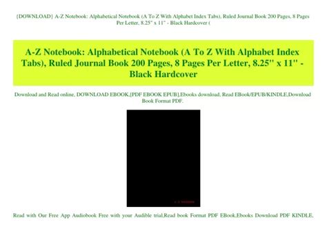 ppt {download} a z notebook alphabetical notebook a to z with