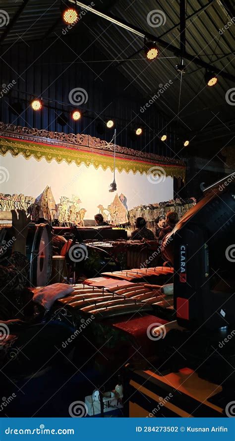 Shadow Puppet Show In Central Java Stock Photo Image Of Gamelan Shadow 284273502
