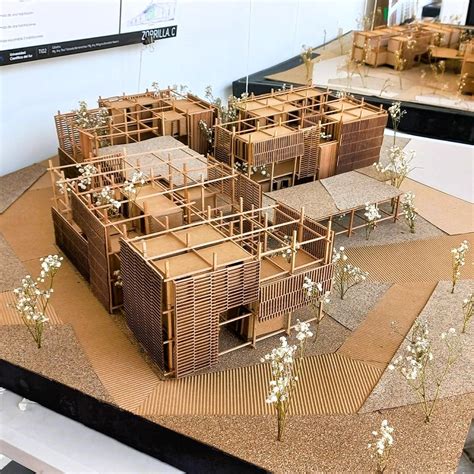 Maqueta Arquitectura Conjunto Habitacional Biofilico C Zorrilla