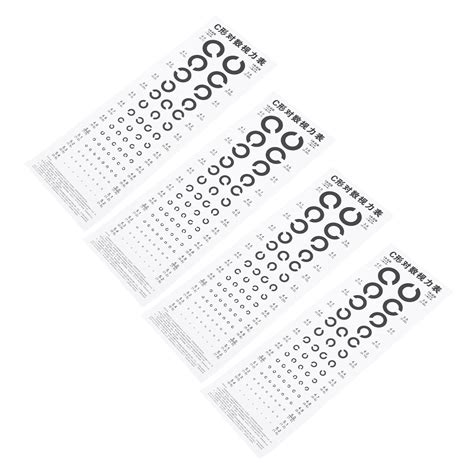 Buy Healeved S 4pcs Visual Acuity Chart C Type Wall Eye Exam Chart Eye Chart Eye Exam Test Wall