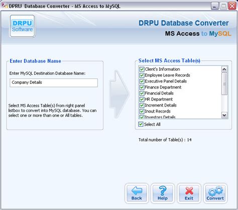 Database Conversion Program To Convert Password Protected File