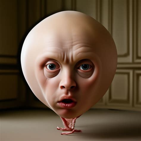 A Very Inflated Head Is About To Burst Short Arms And Legs — Image