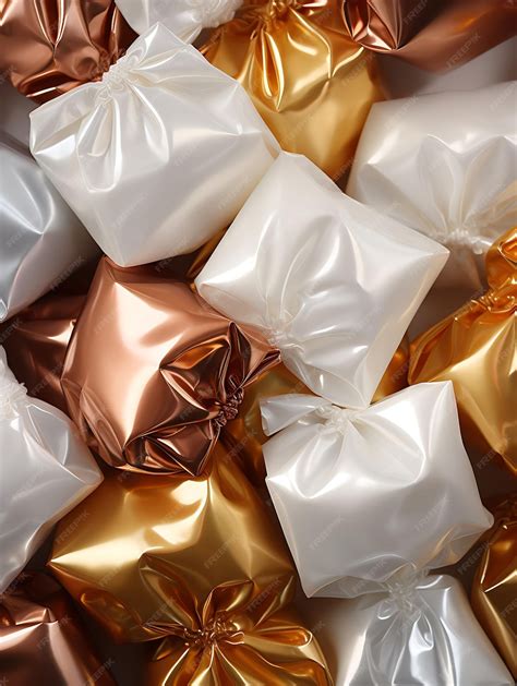 Premium Photo Scene Of Wrapper Packaging Foil Wrapper Candy Blank