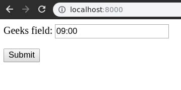 TimeField Django Forms GeeksforGeeks
