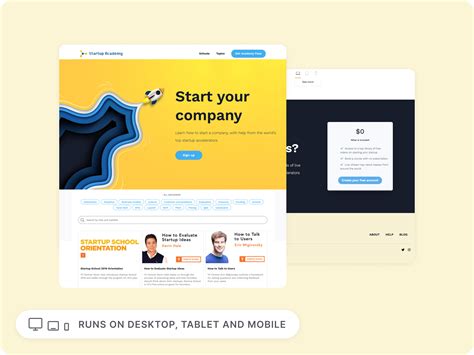 free elearning website template