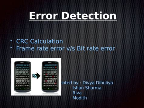 Pptx Error Detection In Data Communication System Dokumentips