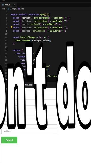 Тебе нужен только один Usestate для формы Ошибки новичка в React Frontend Javascript React