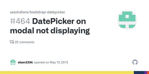 Datepicker On Modal Not Displaying · Issue 464 · Uxsolutionsbootstrap