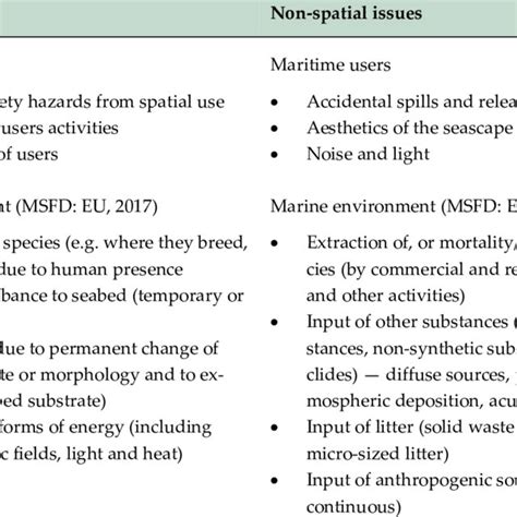 Differences Between Spatial Issues And Non Spatial Issues Download Scientific Diagram