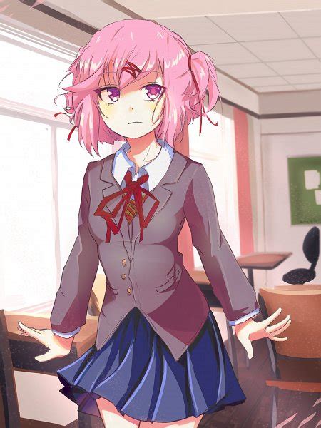 Natsuki Doki Doki Literature Club Image By Pixiv Id 17604464