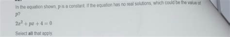 Solved In The Equation Shown P Is A Constant If The Chegg